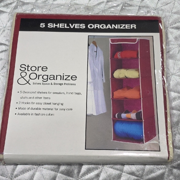 Storage & Organization | Red 5shelf Closet Organizer For Efficient ...